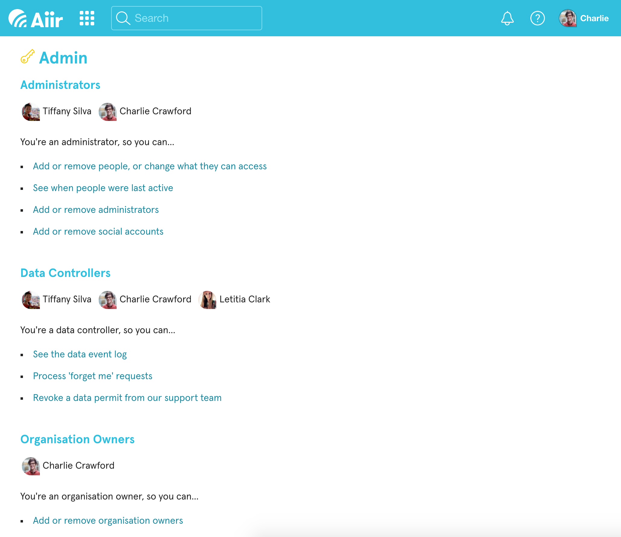 Introducing our new Admin section and changes to account privileges - Aiir